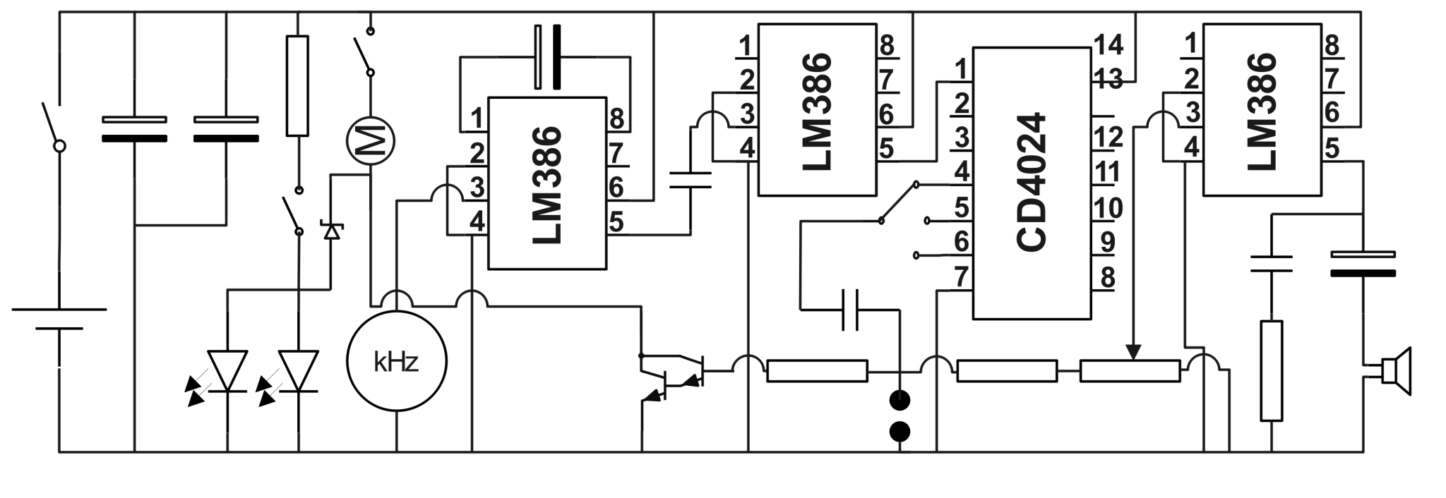 Schaltplan für die neue Platine – Digi'B@ts